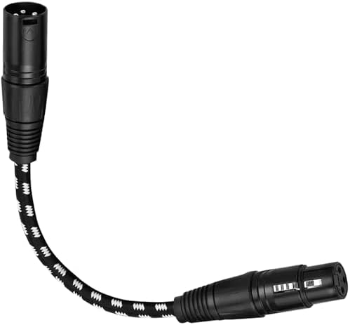 tunghey Microphone Cable XLR Male to Female Cables Mic Cord 3-Pin Nylon ...