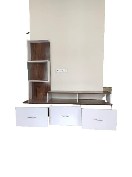 L Shape TV Unit Wood TV Entertainment Unit Cabinet with Storage ...