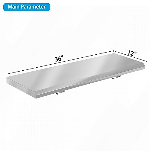 Snapklik.com : Folding Concession Shelf 36 X12, Stainless Steel Drop ...