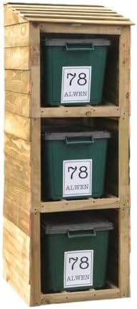 HNP Recycle Box Storage, Bin and Recycling Store for 3 Bins with 3-Free ...
