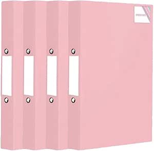 Pack of 4 A4 Pastel Ring Binders with 40mm spine Label File Folder ...