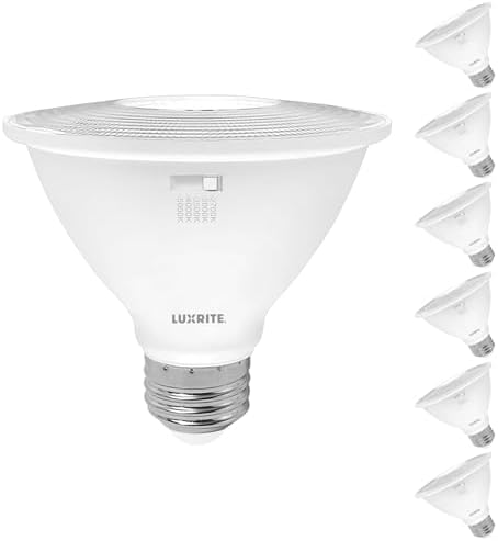 LUXRITE PAR30 Short Neck LED Flood Light Bulb, 75W Equivalent, 5 Color ...