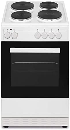 50cm White Electric Cooker With 4 Zone Plate Hob, Single Cavity ...