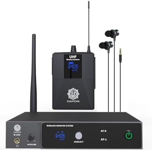 DIGIMORE UHF Wireless in-Ear Monitor System | 300 Ft Range | Rack ...