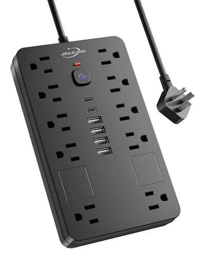 Amazon: Surge Protector Power Strip, 10 Outlets(1850W/15A) with 6 USB ...