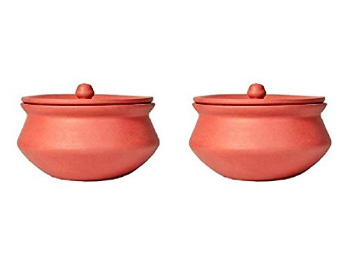 The Satyam Craft Kasana Terracotta Clay Handi with Lid/Curd Pot (500 ml ...
