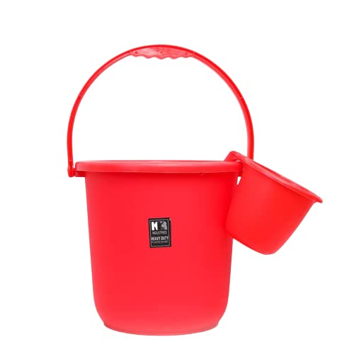 HOMIEE Durable & Sturdy Plastic Bucket & Mug Set Combo I Plastic ...