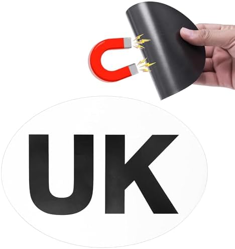 Magnetic UK Car Stickers for Europe | 178mm x 133mm UK Car Magnet Badge ...