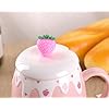 Amazon.com: WHJY Pink Female Coffee Cup Mug, Strawberry Korean Lovely ...