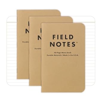 Field Notes Original Kraft Ruled Paper 3-Pack Pocket Notebooks
