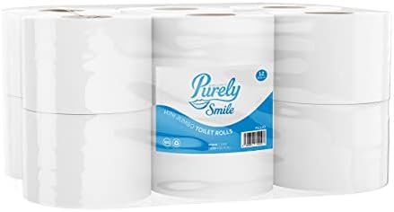 Andarta Mini Jumbo White Toilet Roll, 2Ply, 150m (Pack of 12 Rolls ...