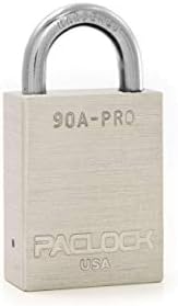 PACLOCK 90A-PRO Series Key Lock Padlock, Silver Anodized Aluminum, 7 ...