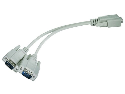 RS232 Serial Mouse or Monitor Splitter cable - (1) DB9 female to (2 ...