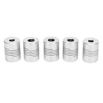 3D Printer Shaft Coupler, 5Pcs 5 X 8 X 25mm Flexible Shaft Coupler ...