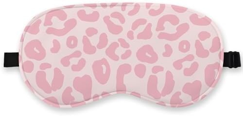 Amazon.com: QLMX Preppy Leopard Silk Eye Mask for Sleeping, Pink Print ...