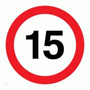Viking Signs PR544-S40-V "15" Mph Or 15Kph Road Speed Symbol Sign ...