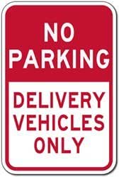 Amazon.com : No Parking Delivery Vehicles Only Sign - 12x18 : Office ...