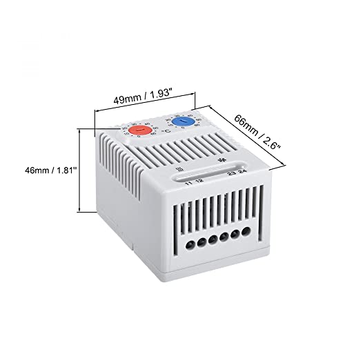Snapklik.com : Uxcell Mechanical Thermostat 0-60C Adjustable Compact NC ...