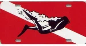 Amazon.com: Aluminum Scuba Diving License Plate - Solo Diver on Dive ...