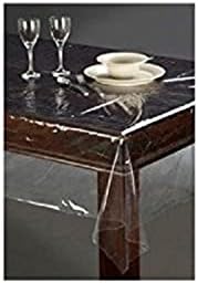 Buy Kuber Industries PVC 6 Seater Transparent Dining Table Cover (Gold ...