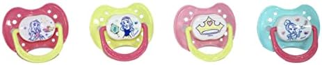 Amazon.com : Disney Princess Pacifiers, 4 Pack, 0-6 Months Baby Girls ...