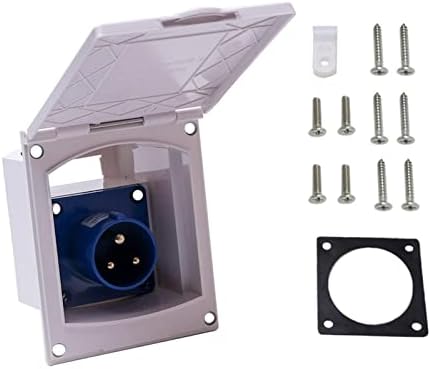 Jiakalamo 220V-250V Mains Flush Fit Socket, Carava-n 16A Flush Inlet ...