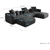 Amazon.com: JACH 141" Oversized Modular Sectional Sofa, Deep 3-Seats ...