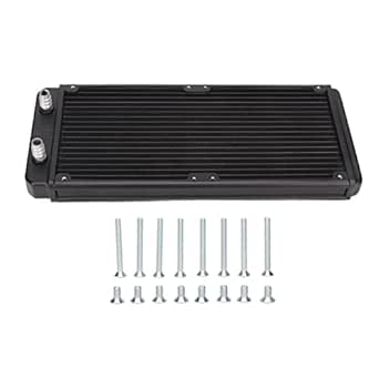 Water Cooling Radiators, 279mm 18 Pipes Heat Exchanger, Metal Liquid ...
