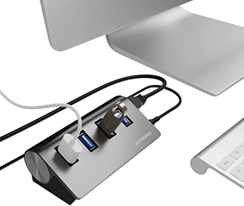 Snapklik.com : ACHORO 4 Ports High-Speed Powered USB HubA Efficient ...