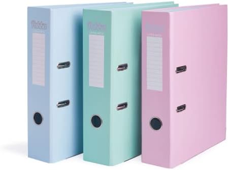 Oxford A4 Lever Arch Files, Pastel Pack of 3, Heavy Duty Folders ...
