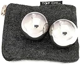 Amazon.com: Top Chi 1 Inch Stainless Steel Pocket Sized Baoding Balls with Carry Pouch. Solid ...