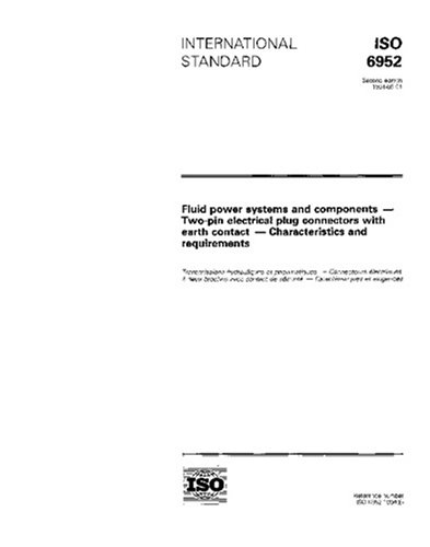 ISO 6952:1994, Fluid power systems and components - Two-pin electrical ...