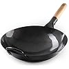 Craft Wok Black13 Pre-Seasoned Hand Hammered Carbon Steel Pow Wok with ...