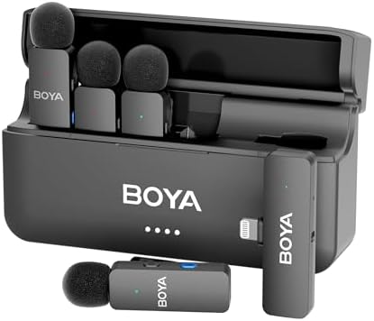 BOYA BY-W4 Multiple Wireless Lavalier Microphone for 4 People,Mini ...