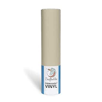 Craftables Beige Vinyl Roll - Permanent, Adhesive, Glossy & Waterproof ...