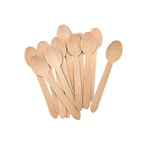 Buy MS International - Wooden Spoons 11-cm Length,Disposable Wooden ice ...