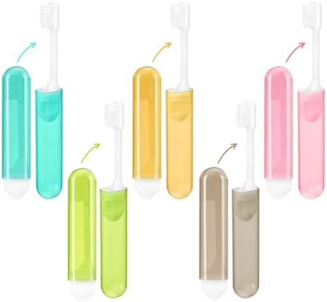 Amazon.com : Heasy Pocket Toothbrush, 5Pcs Mini Toothbrushes, Mini ...