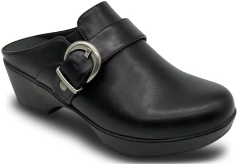 Amazon.com | Hodrmios Black Mules for Women Flats Comfortable Slip on ...