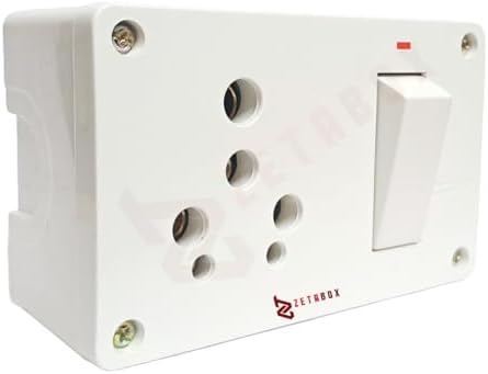 Polycarbonate Deluxe 16Amp Universal Switch Socket Box 1_Way | Dual ...