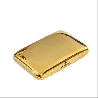 Premium Metal Cigarette Case, Silver and Gold, Dual Compartment Design ...