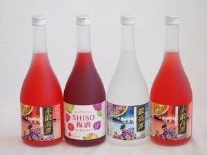 Amazon.co.jp: Enjoy Kantakatan Set of 4 (Perilla Shochu Kantan 20%, SHISO Plum Wine 12%, Akatan ...