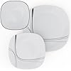 Amazon.com | Square Dinnerware Set, MEKY Glassware 18-Piece Service for ...