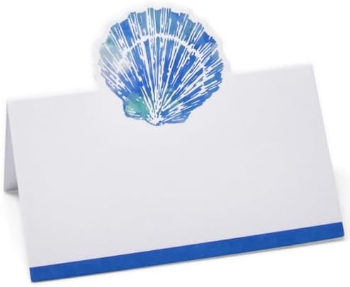 Amazon.com: Gift Boutique 100 Pack Sea Shell Place Cards Beach Wedding ...