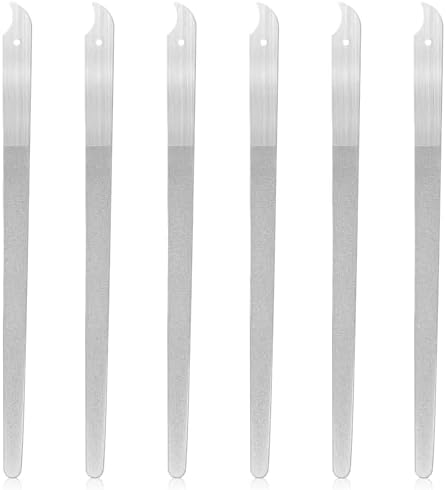Amazon.com : 6 Pcs Finger Nail File Steel Nail File Metal Fingernail ...