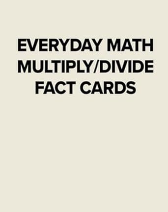 Buy EM MULTIPLY/DIVIDE FACT CARDS (EVERYDAY MATH KIT COMPONENTS) Book ...