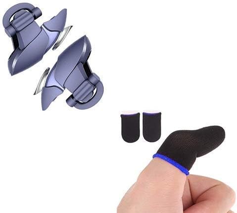 TEQNEQ S-6 Pubg Mobile Trigger Gaming Gamepad Sensitive Triggers L1 R1 ...