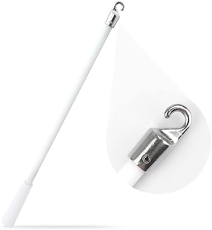 Fatiya 12.2 Inch White Fiberglass Venetian Blind Rod with Metal Hooks ...