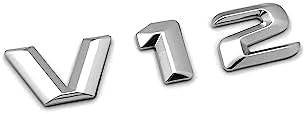 Amazon.com: 3D Chrome V12 Emblem V 12 Letters V12 Badges Sides Fender ...