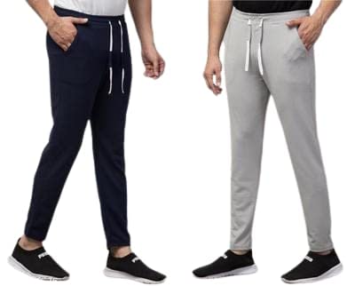 kaish-Men Track pents Pack of 2 (M, Grey N Black) : Amazon.in: Clothing ...