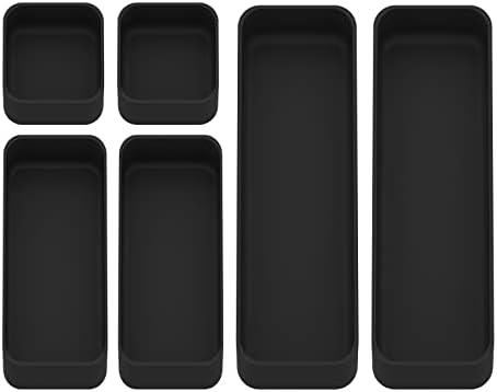 6 Piece Stackable Plastic Organizer Drawers Set, Multifunctional ...